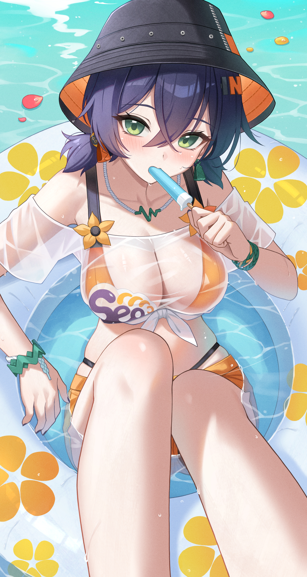 keikei zenless zone zero belle (zenless zone zero) bikini see through swimsuits wet wet clothes ...